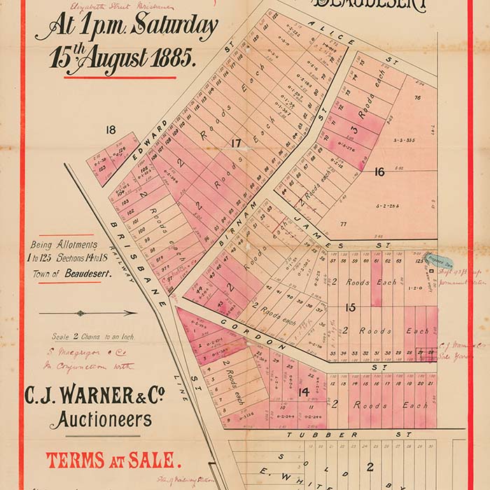 Poster Estate Map - Beaudesert Township Extension Estate 1885 – Library ...