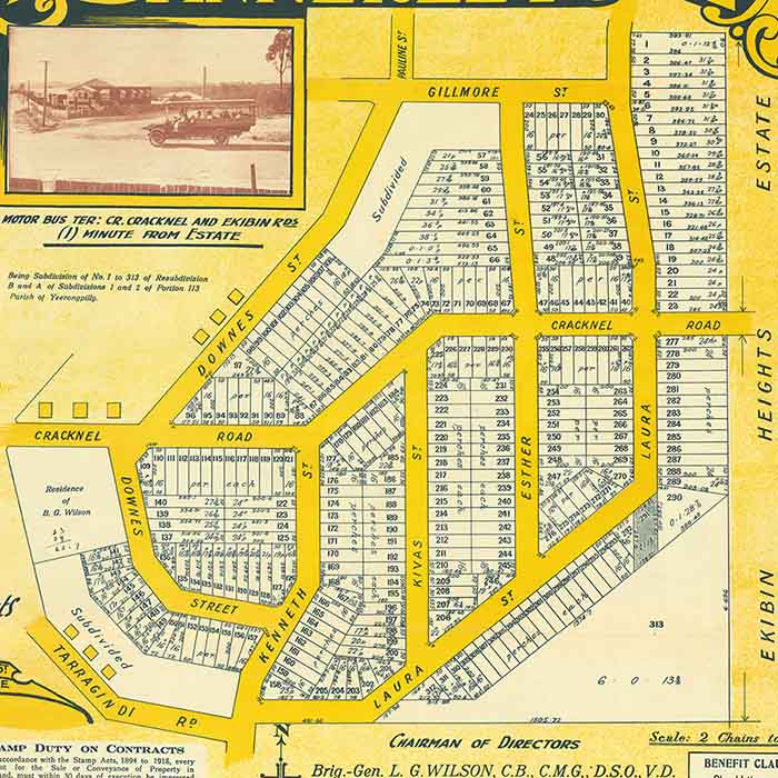 Poster Estate Map - Cracknel Road Estate, Annerley, 1924 – Library Shop