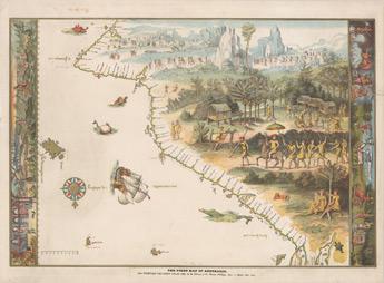 Poster The First Map of Australia, 1547 – Library Shop