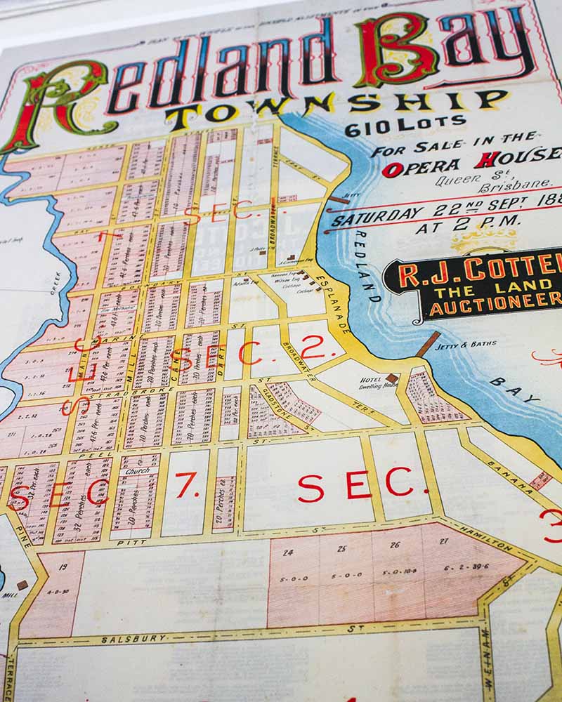 Poster Estate Map - Redland Bay 1888 – Library Shop