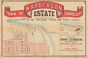 Poster Estate Map - Sandgate Wardeagon Estate 1883 – Library Shop