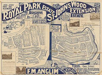 Poster Estate Map - Royal Park Estate, Ashgrove 1900's – Library Shop
