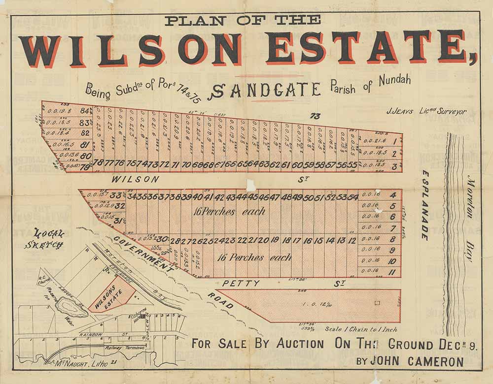 Poster Estate Map - Wilson Estate, Sandgate 1900 – Library Shop