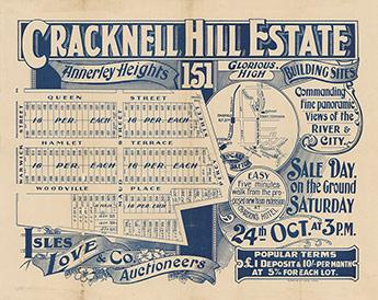 Poster Estate Map - Cracknell Hill Estate, Annerley 1914 – Library Shop