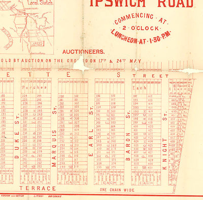 Poster Estate Map - Thompson Estate, Annerley 1884 – Library Shop