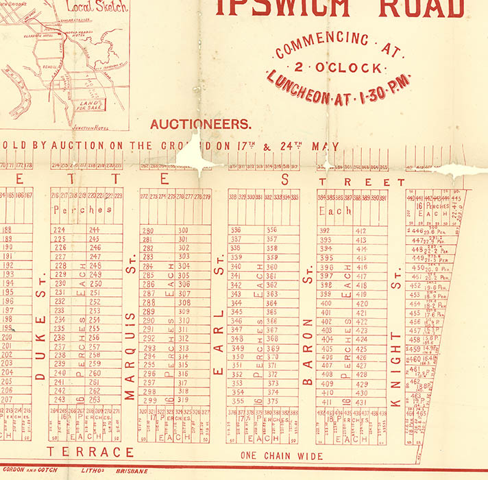Poster Estate Map - Thompson Estate, Annerley 1884 – Library Shop