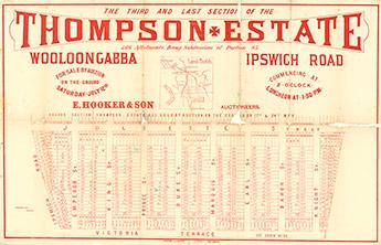 Poster Estate Map - Thompson Estate, Annerley 1884 – Library Shop