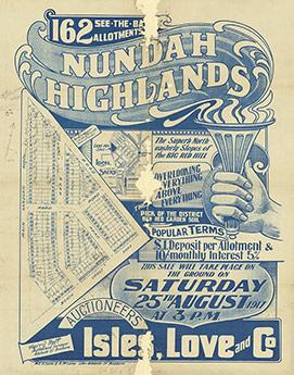 Poster Estate Map - Nundah Highlands, Nundah 1917 – Library Shop