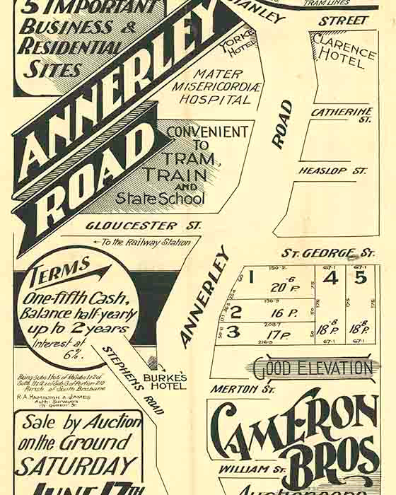 Poster Estate Map - Annerley Road, Annerley 1922 – Library Shop