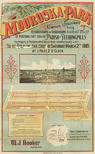Poster Estate Map - Moorooka Park, Moorooka 1889 – Library Shop