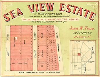 Poster Estate Map - Sea View Estate, Toombul 1884 – Library Shop