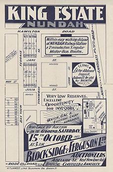 Poster Estate Map - King Estate, Nundah 1927 – Library Shop