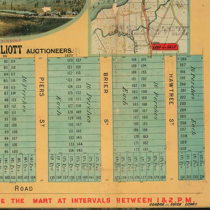 Poster Estate Map - Rocklea Township, 1889 – Library Shop